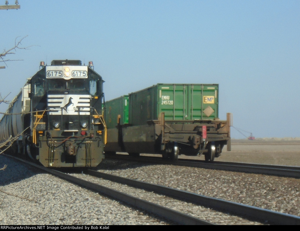 NS 7569 last car passes NS 6175